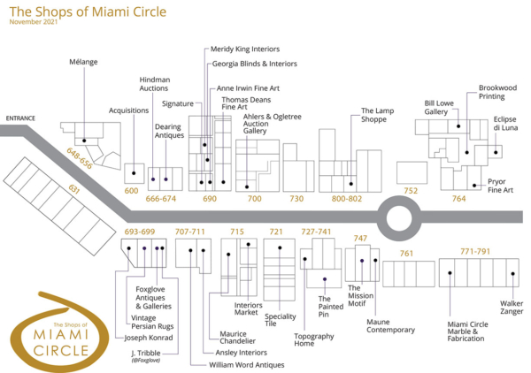 Street Map - The Shops of Miami Circle